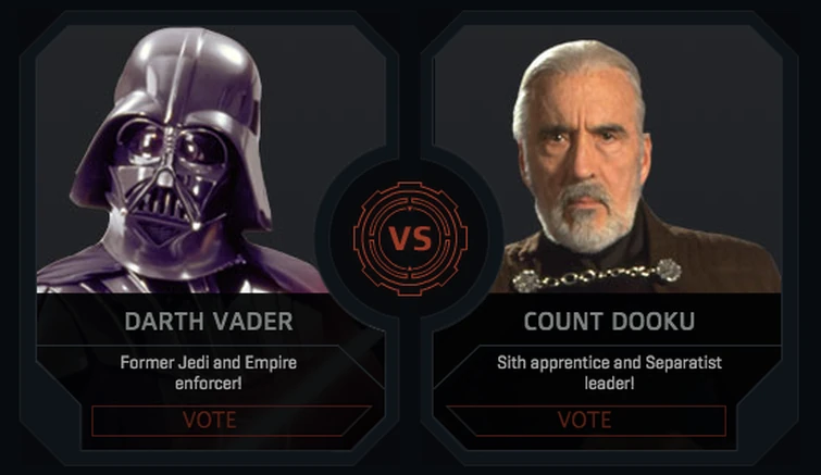 Count Dooku/Darth Tyranus Vs Darth Vader | Fandom