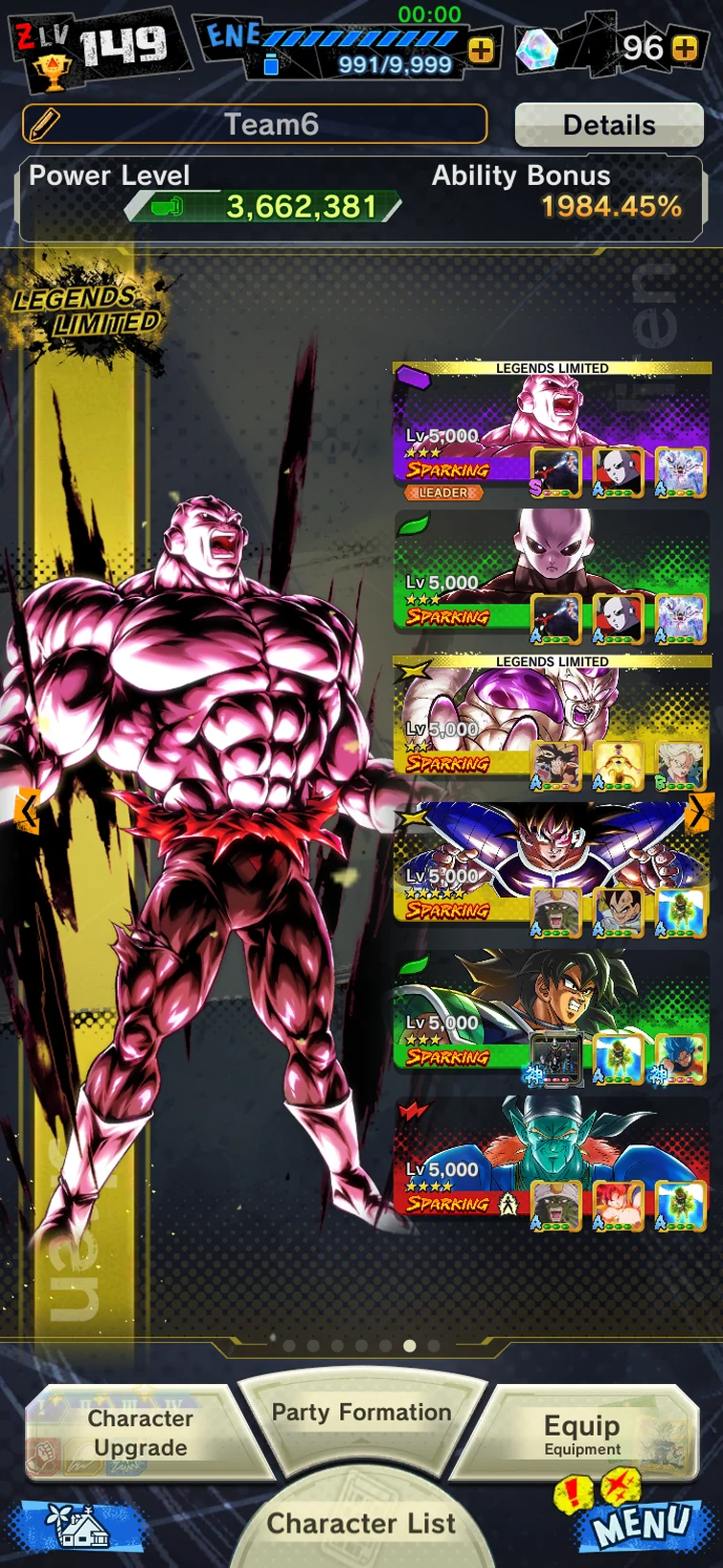 Edited my DB Legends team roster | Fandom