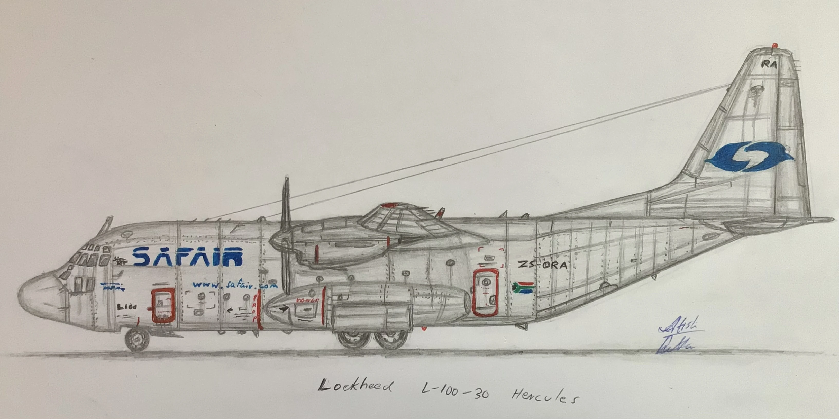 (Old) Lockheed L-100-30 (L328) Hercules, in the livery of SAFAIR | Fandom