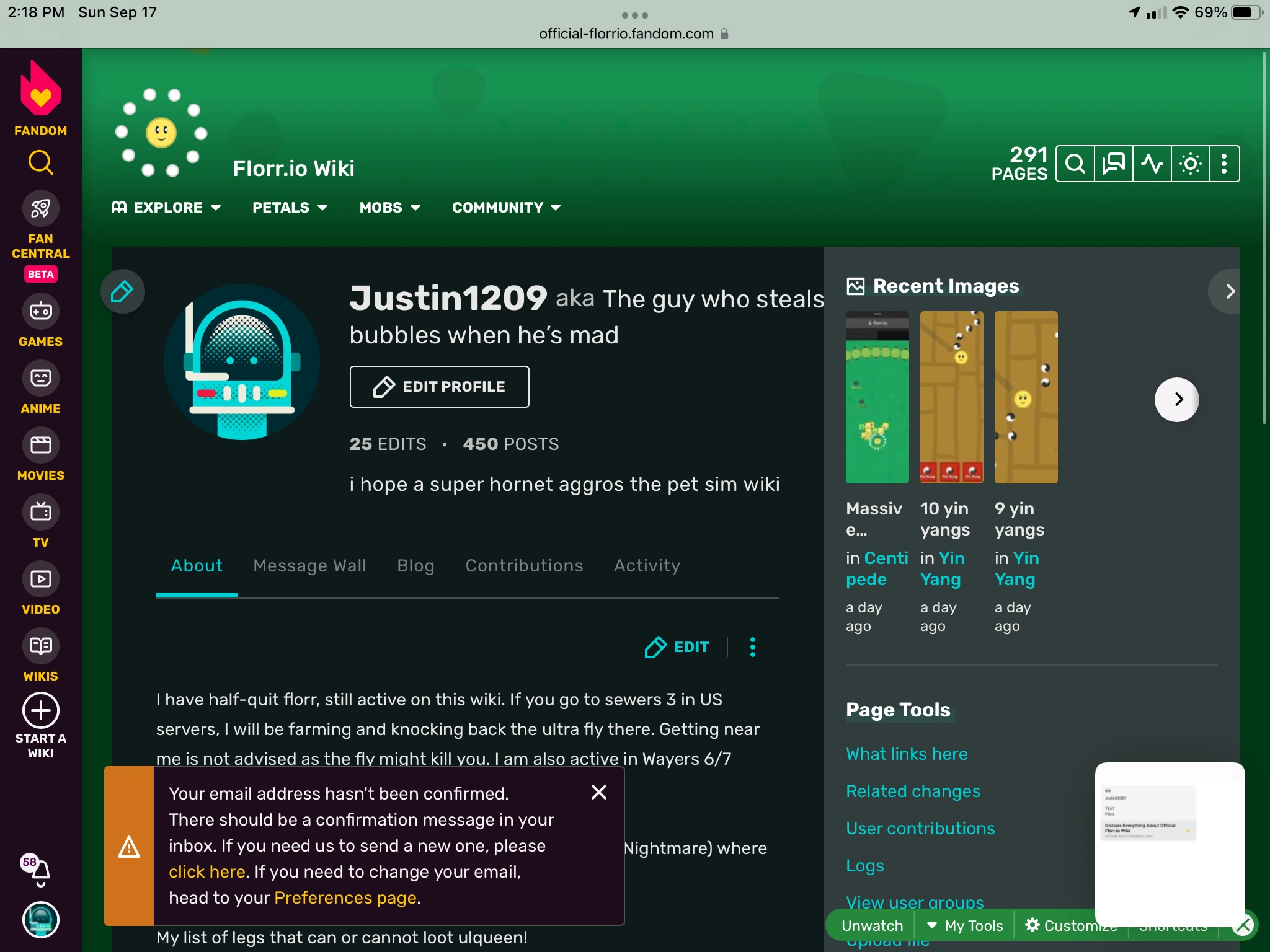 The remaining 13 posts were either deleted or on other users’ message wall. | Fandom
