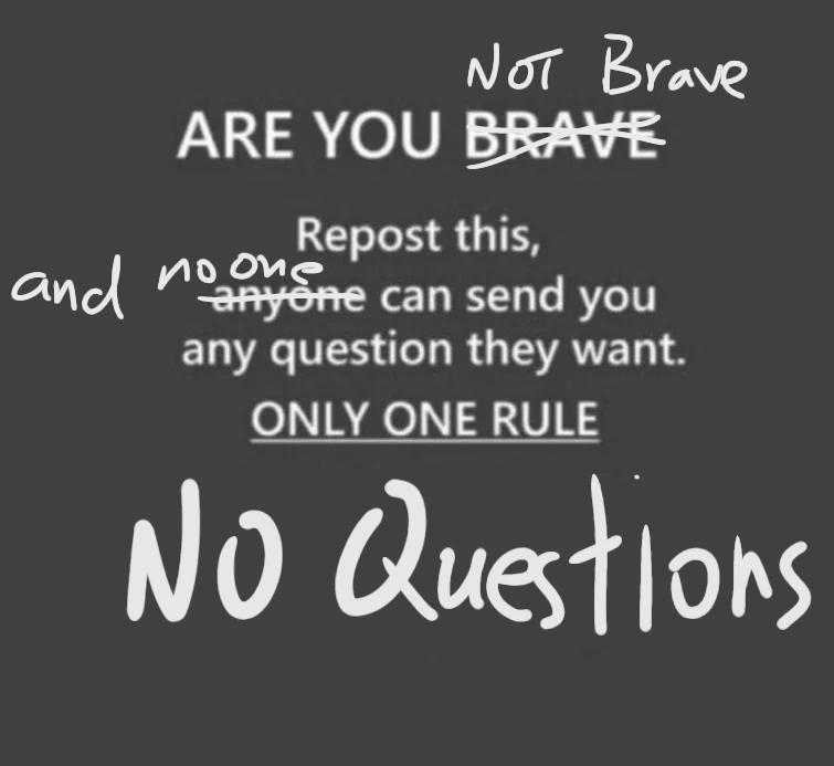 I am not brave so I am not following the trend | Fandom