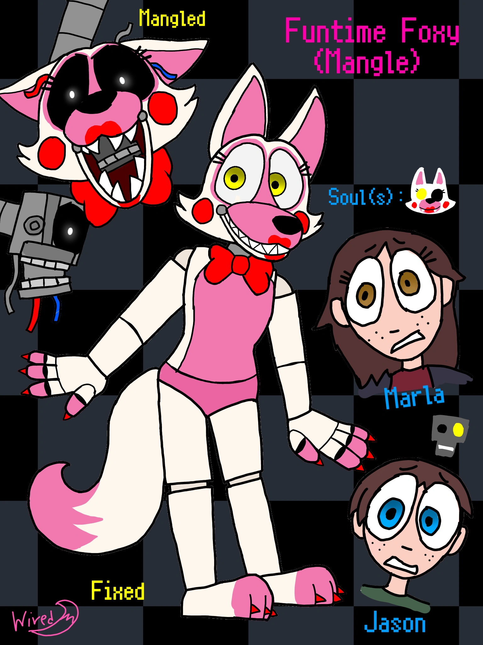 Funtime Foxy/Mangle my AU (drawing) | Fandom