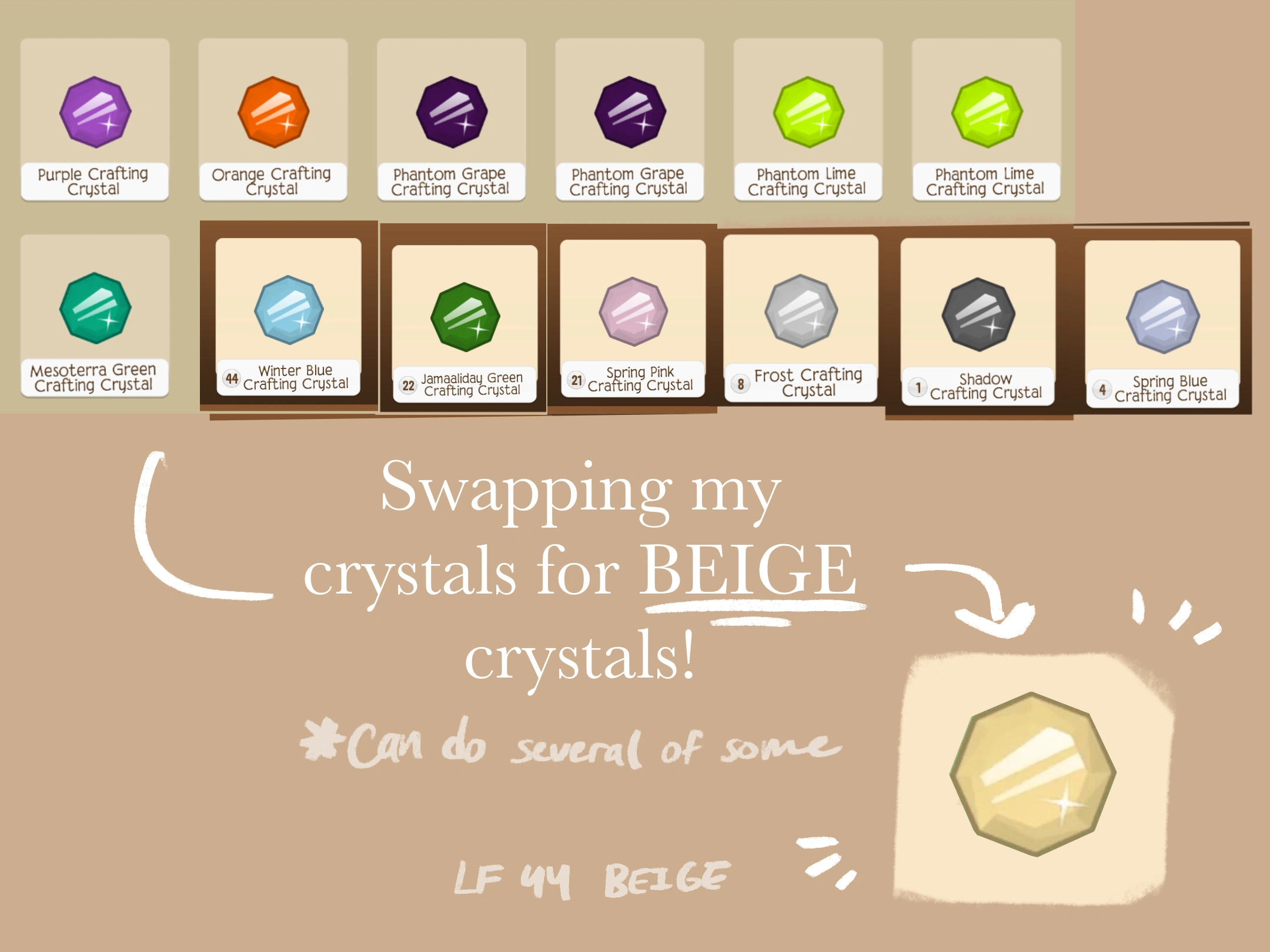 LF beige crystals | Fandom