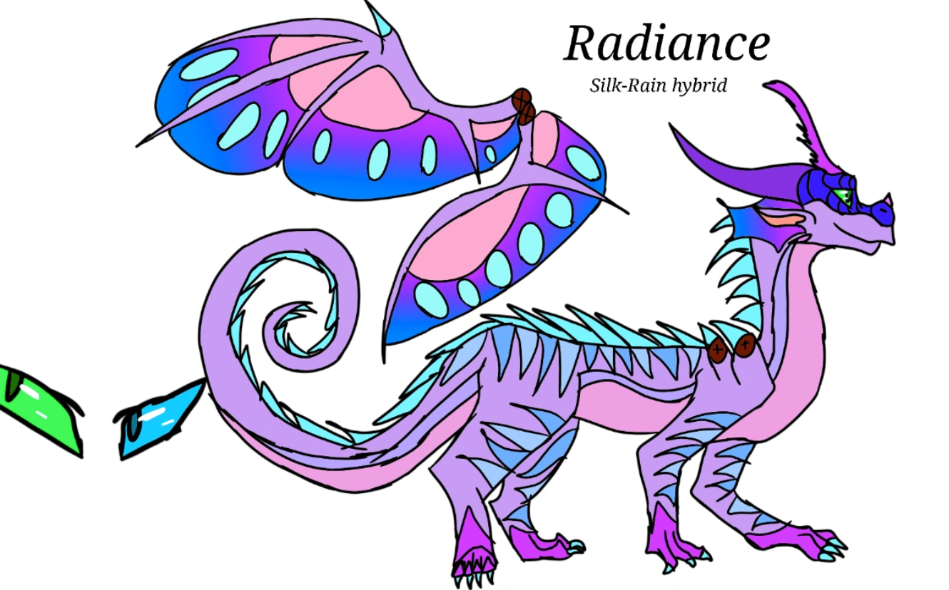 Ask/Roleplay With my new OC: Radiance the Silkwing/Rainwing! | Fandom