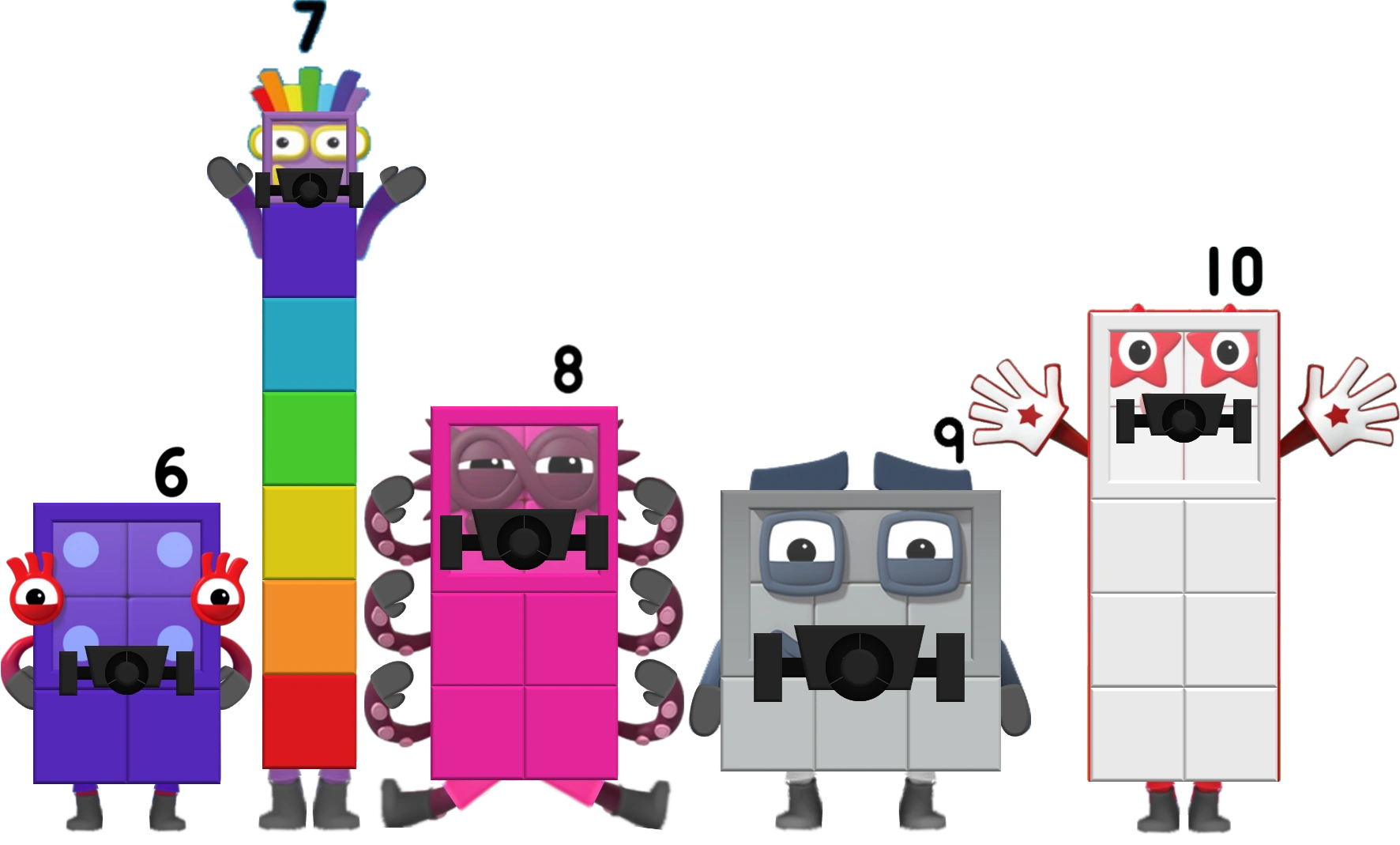 Hazmat Numberblocks 6-10 | Fandom