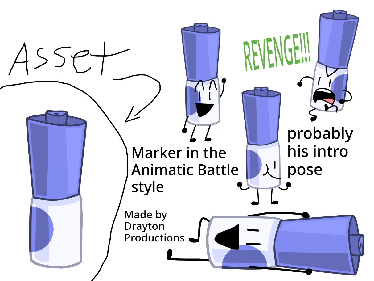 Marker in the style of Animatic Battle | Fandom