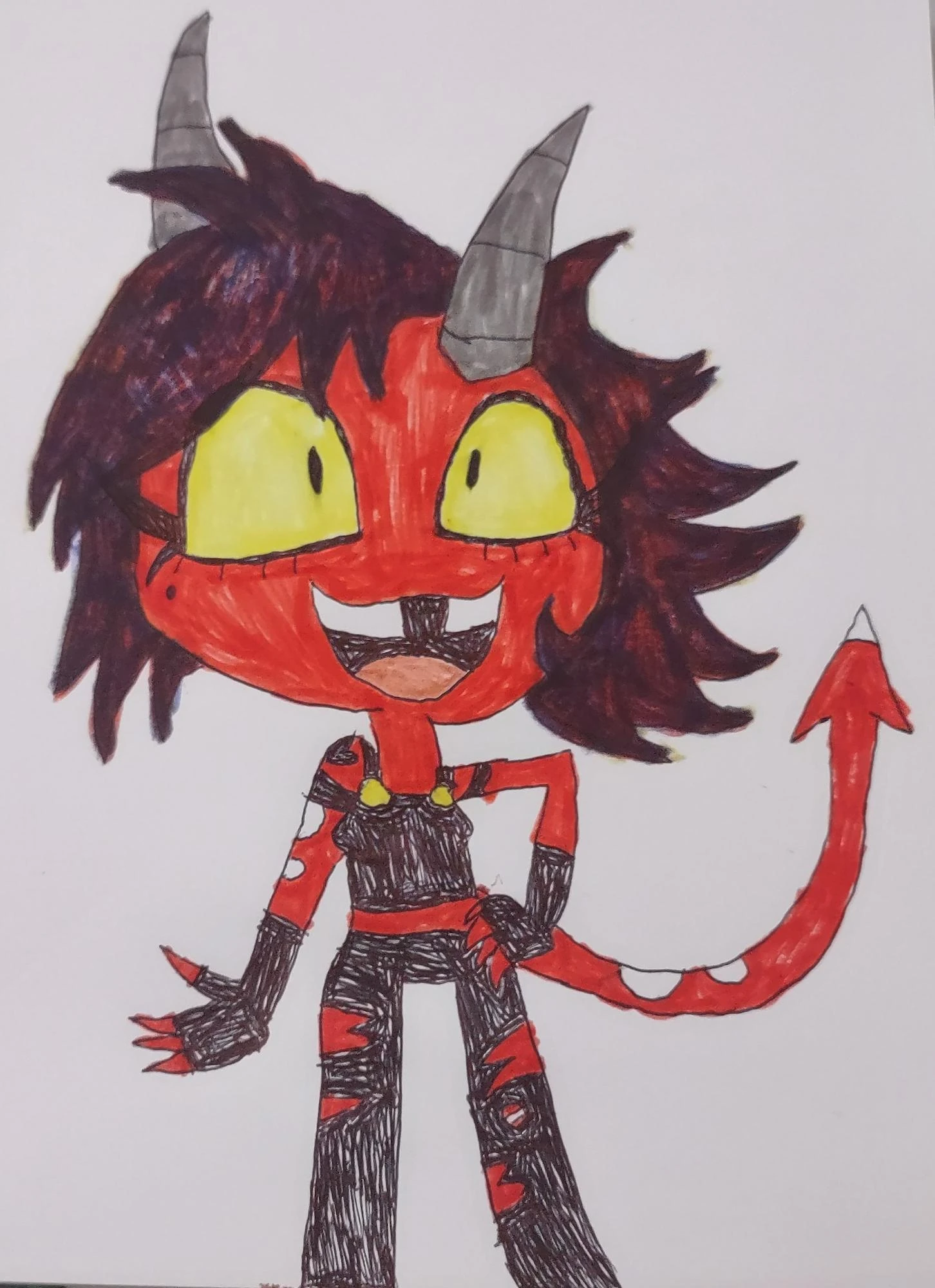 I just drew Millie! ️🖤💛😈🤰♀️💍 | Fandom
