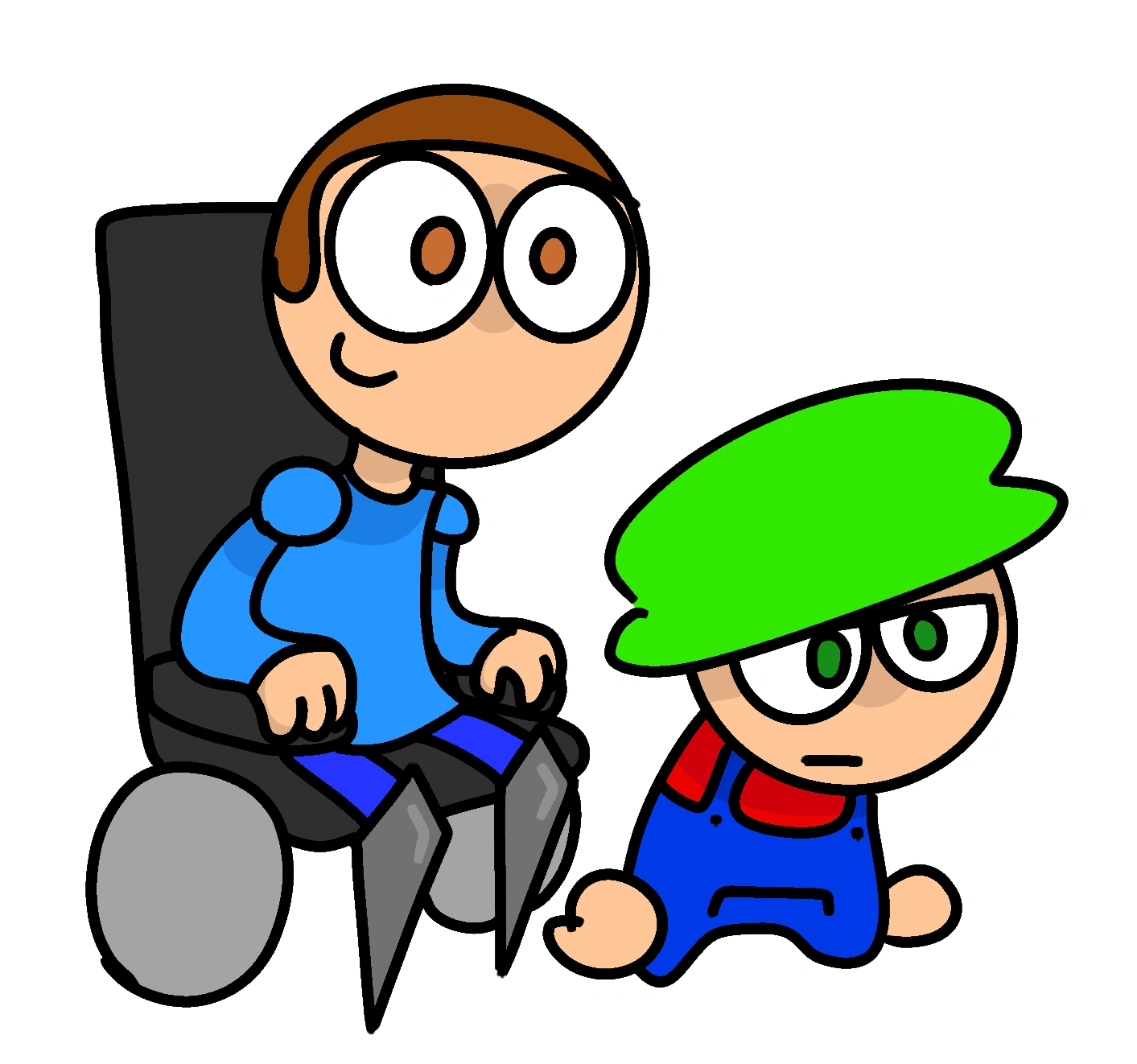 tried drawing dave and bambi in this stupid artstyle i had in 2018 | Fandom