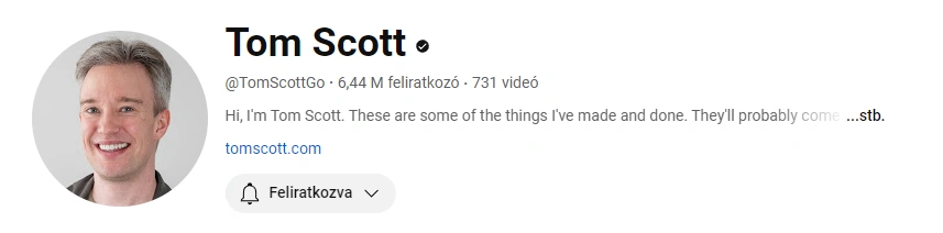 Tom Scott changed his profile picture | Fandom