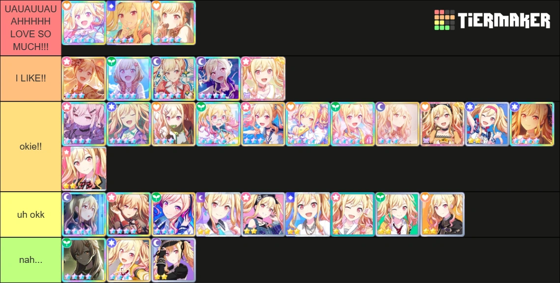 made a saki card tier list :3 | Fandom