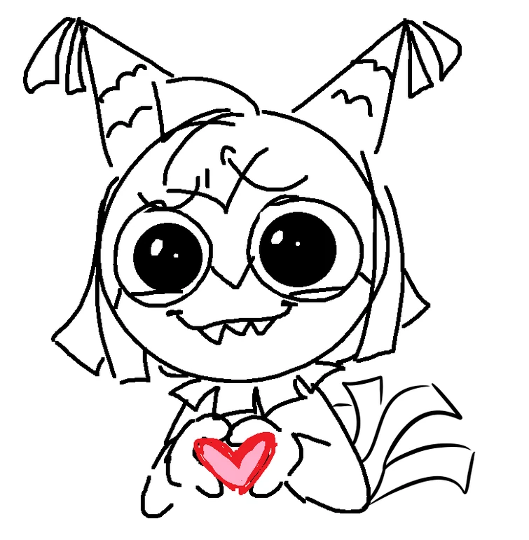 Qwel doodle of Yatta doing the heart hands! | Fandom