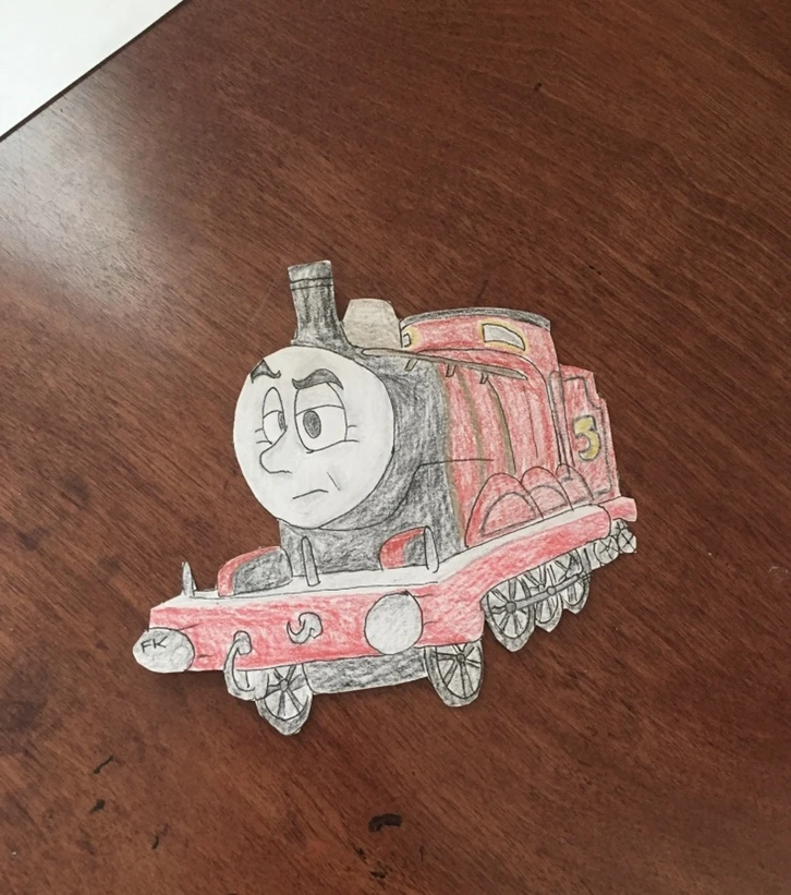 Here’s my drawing of James. | Fandom