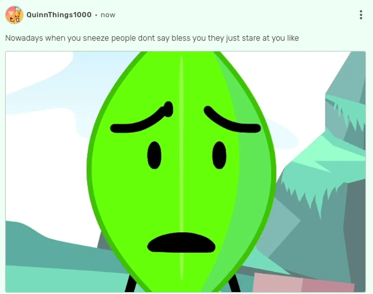 can bfdi characters sneeze | Fandom