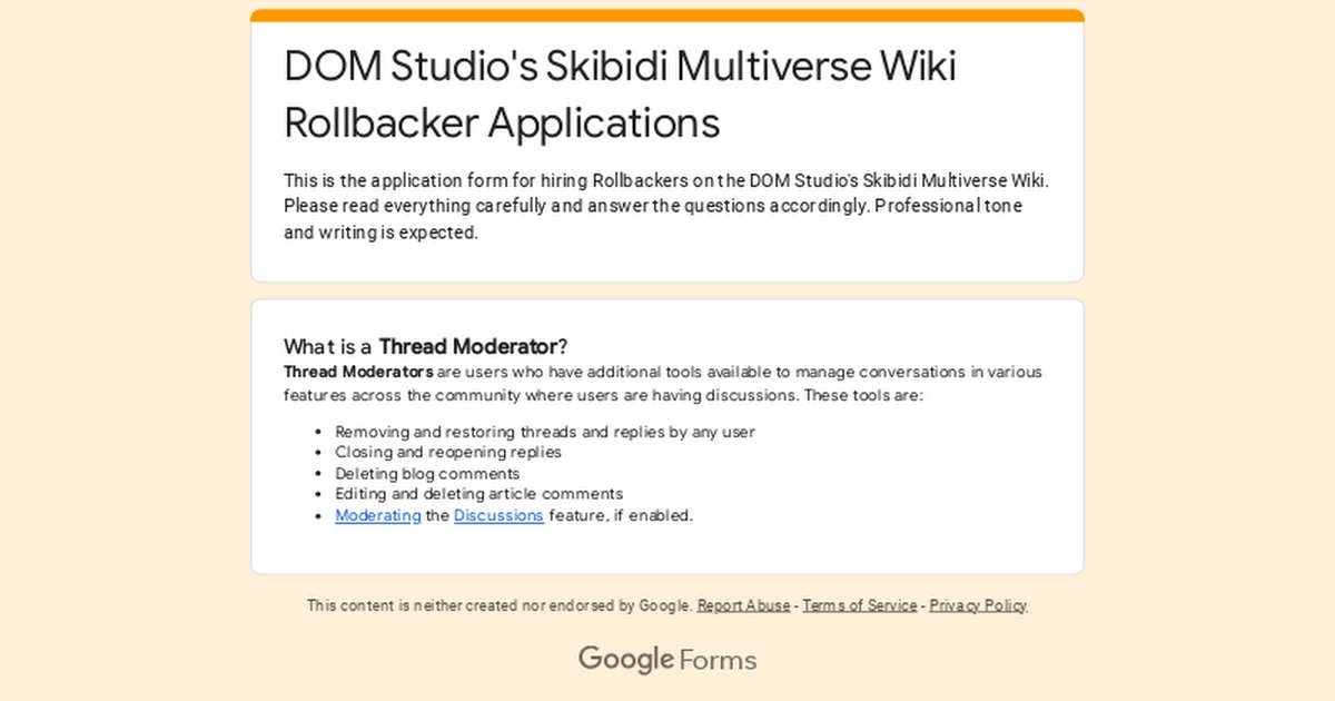 Hello Chat, We have mod applications | Fandom