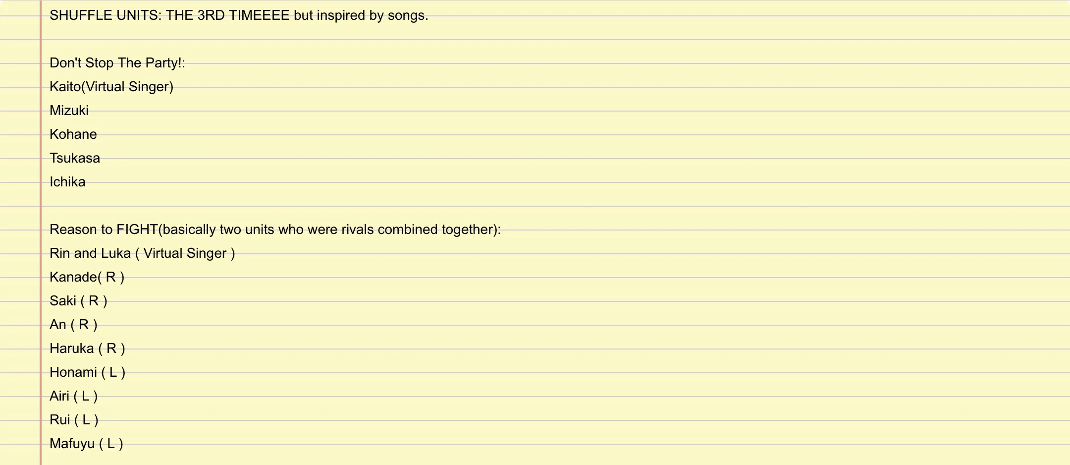 Guess who made shuffle units again… | Fandom