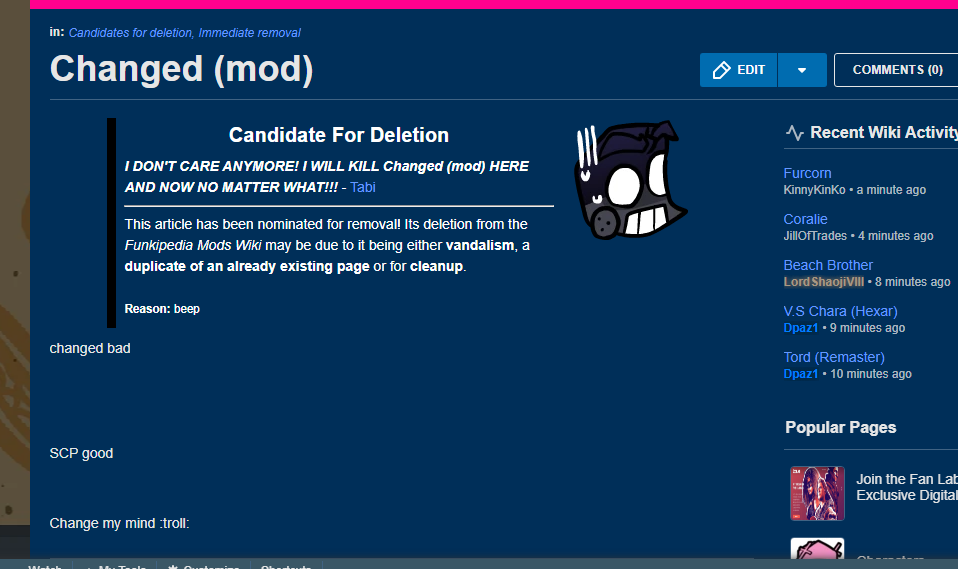 Useless page screenshots part 2. | Fandom