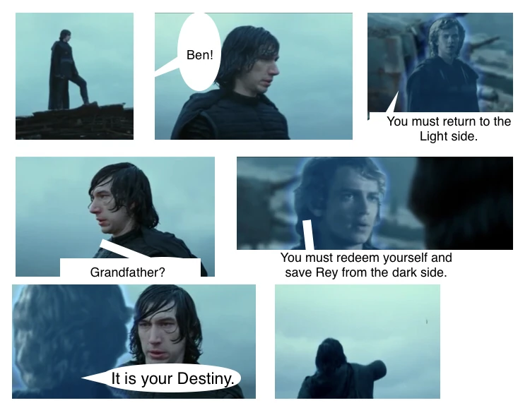 Anakin Skywalker saves Ben Solo from the dark side alternative Scene from TROS | Fandom