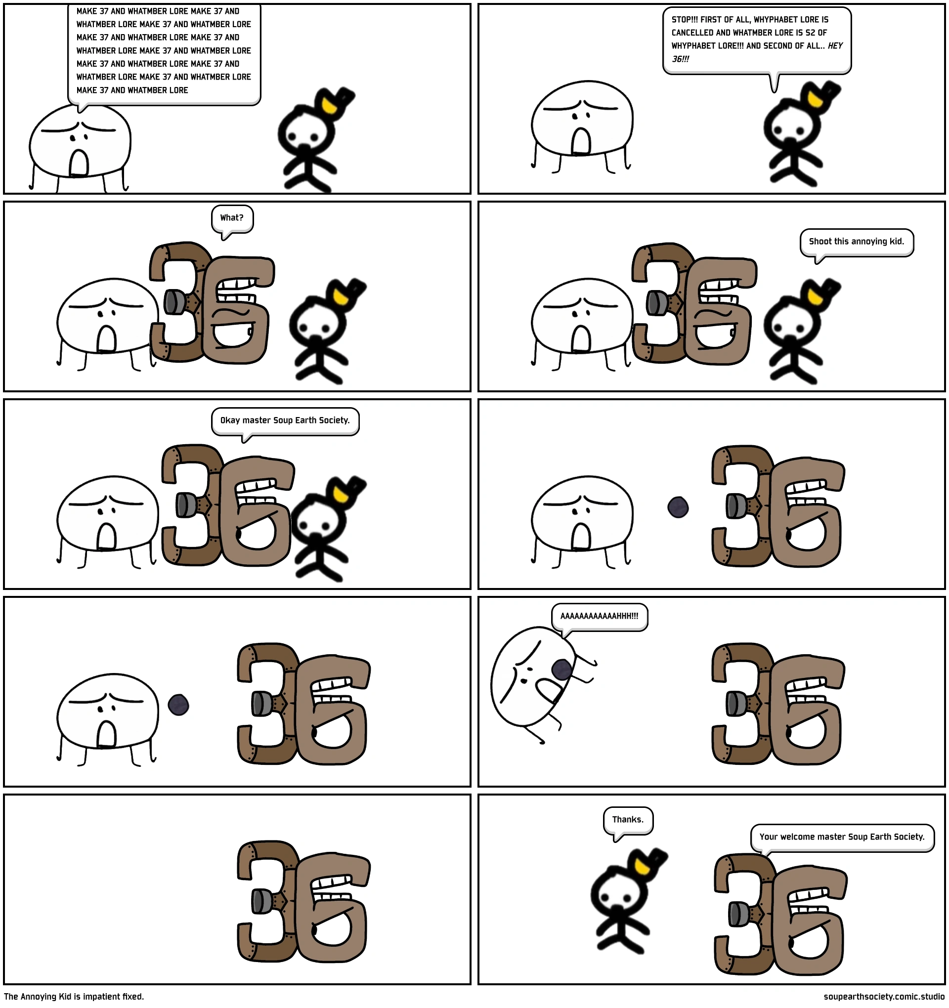 The Annoying Kid Begs for Number Lore 37 and Whatmber Lore (The ...