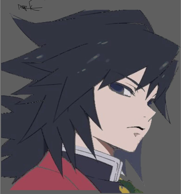 so i redrew a fanmade Giyuu image | Fandom