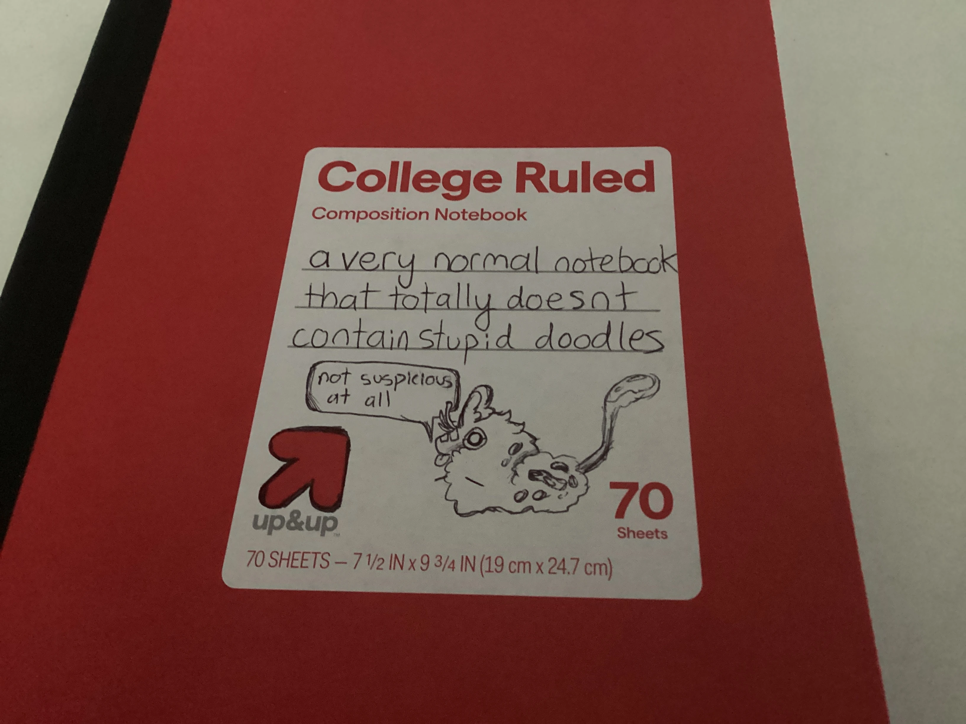 a totally very normal notebook that is totally normal so normal big ...