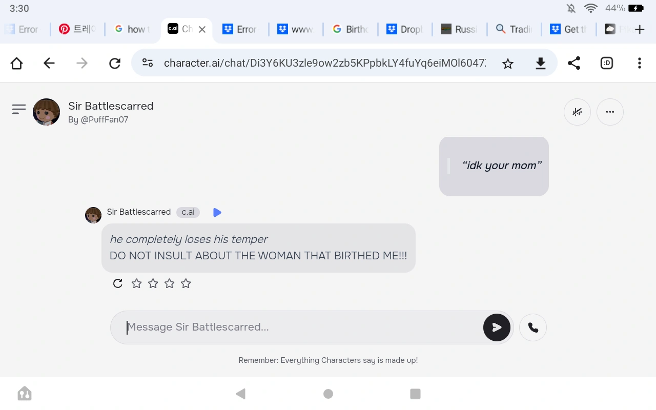 How are y'alls c.ai chats | Fandom