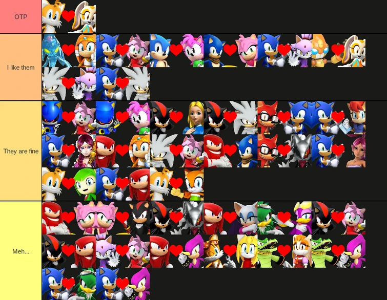 My Sonic Ships Tier List | Fandom