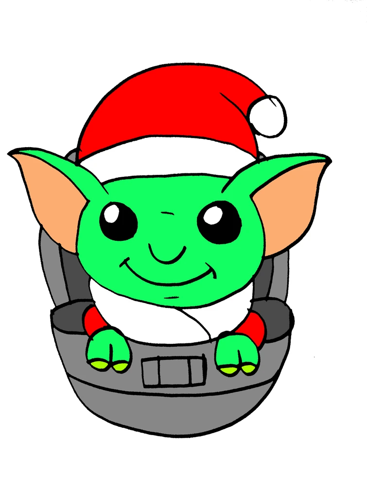 My drawing of Christmas Grogu/Baby Yoda | Fandom