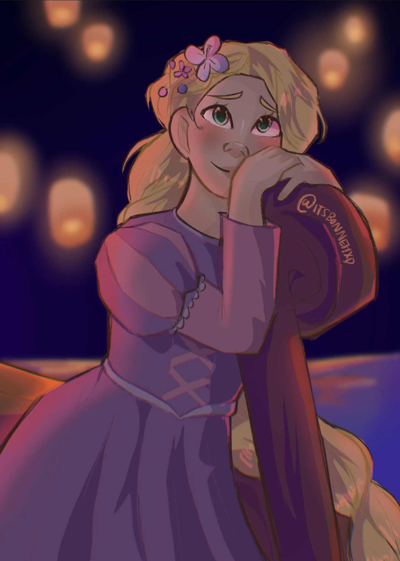 i watched rapunzel a while ago so i made some art of her!! | Fandom