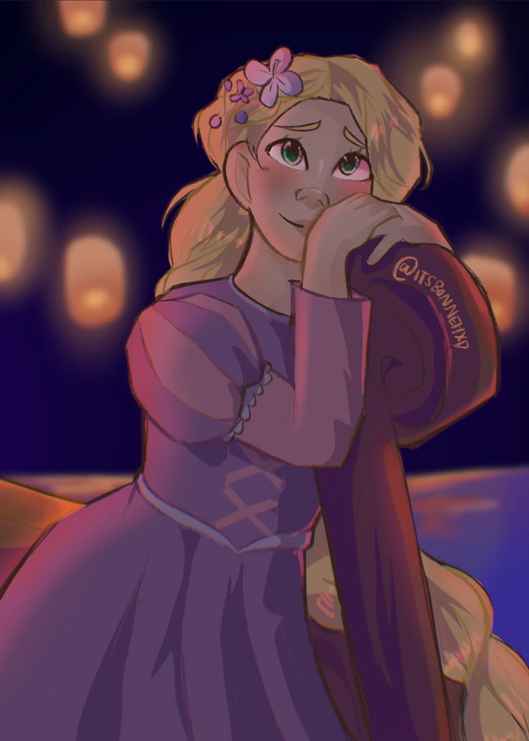 i watched rapunzel a while ago so i made some art of her!! | Fandom