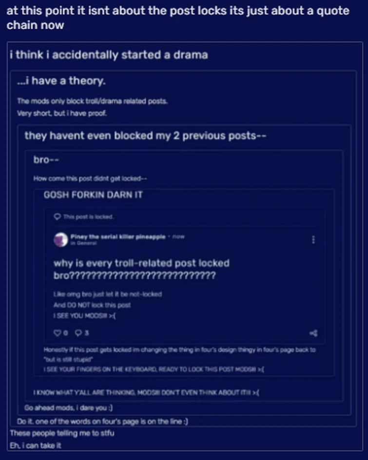 in spite of all you dinguses, im going to continue this chain | Fandom