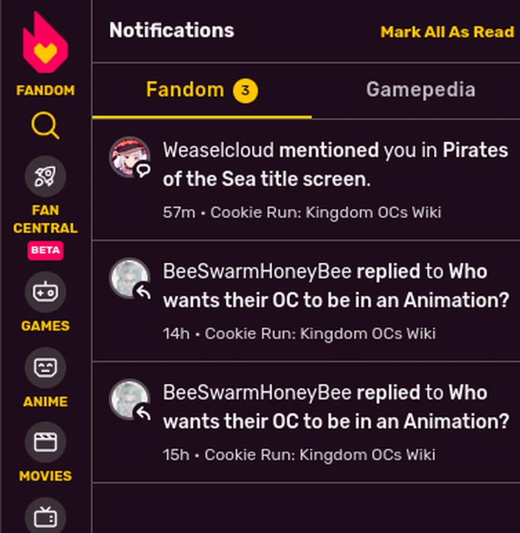 Is anyone Else having trouble with the Notification thing? | Fandom
