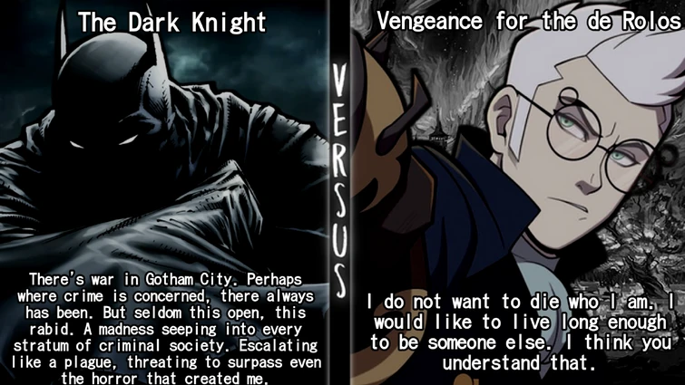What your thoughts of Batman vs Percival De Rolo (DC vs Critical Role ...