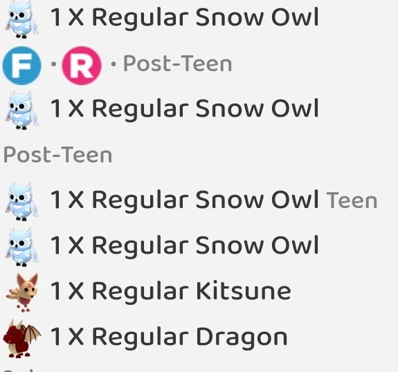 Should I do any of these for my NFR Snow Owl? | Fandom