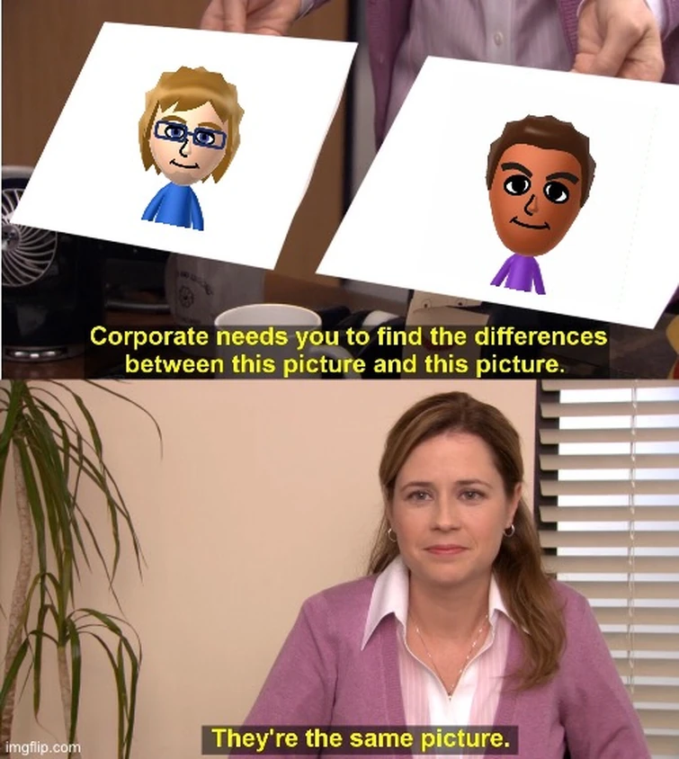 I decided to make this meme between my Mii and July 2021 Leak Mii ...