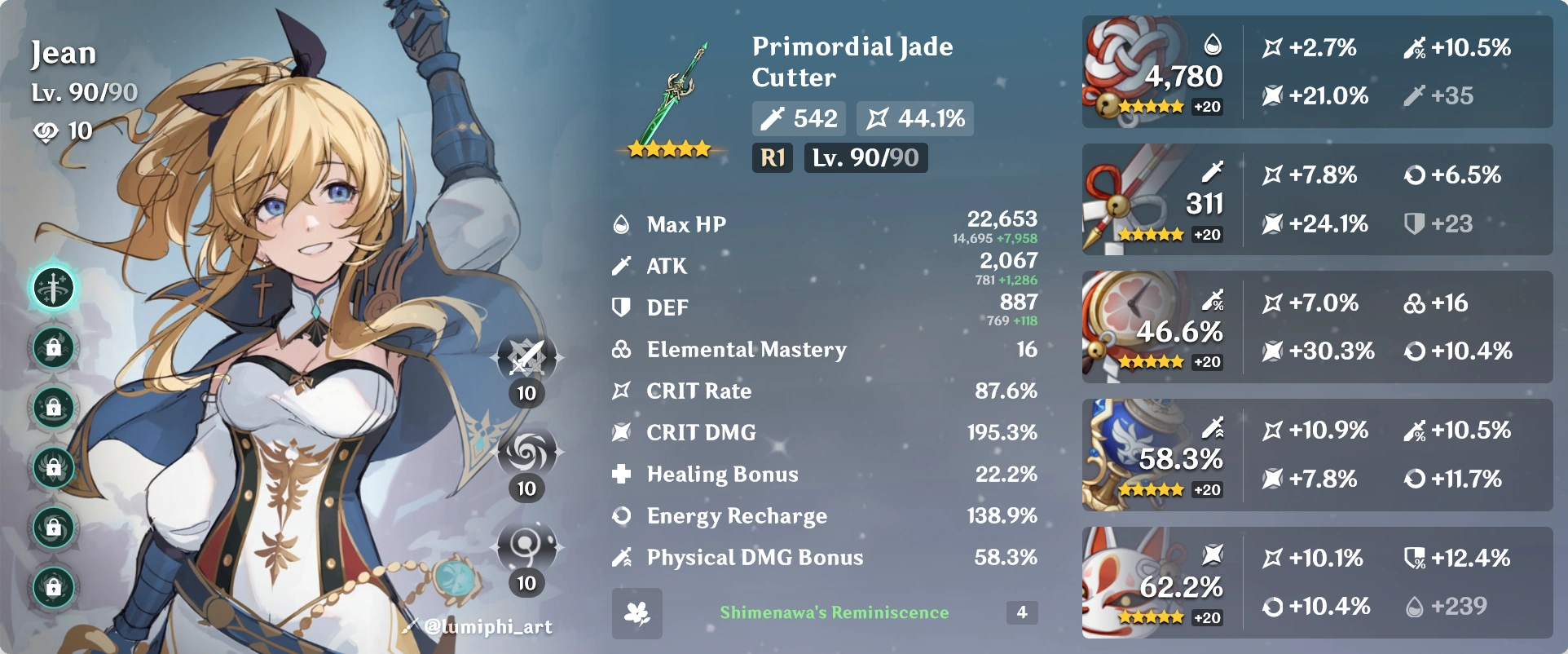 Newest Jean build | Fandom