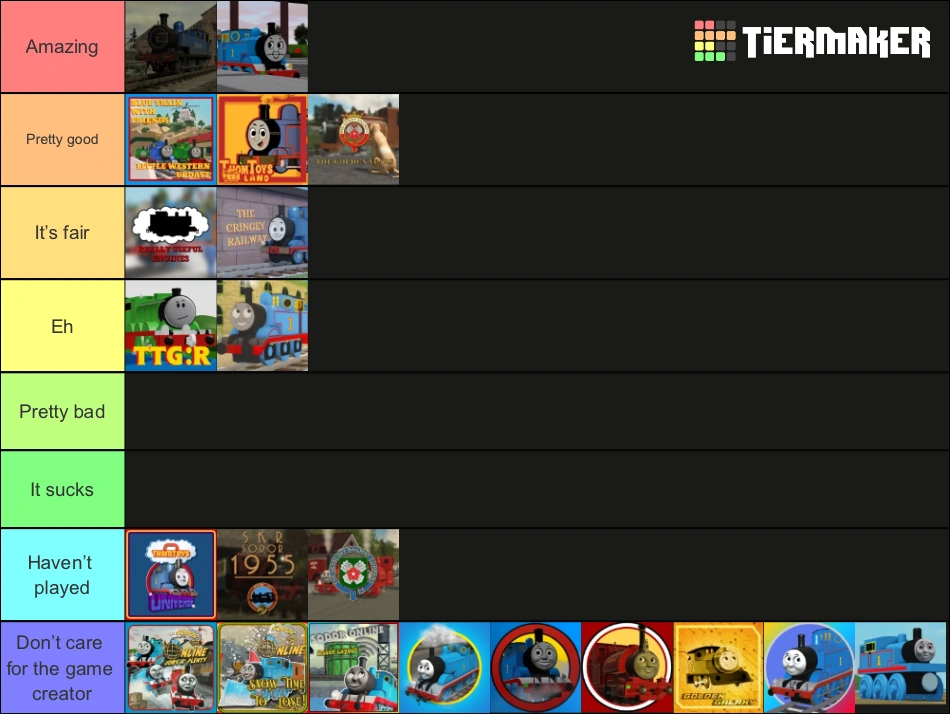 Thomas Roblox Games Tier List Fandom
