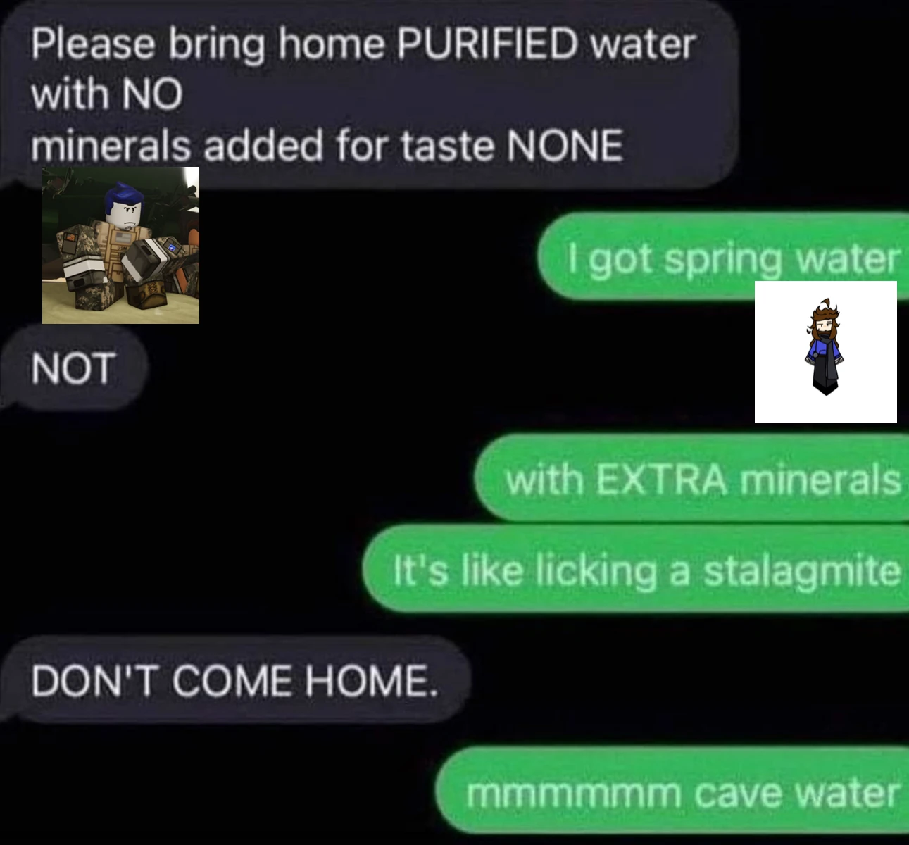 I saw this image and thought “Yeah this seems like a text exchange ...