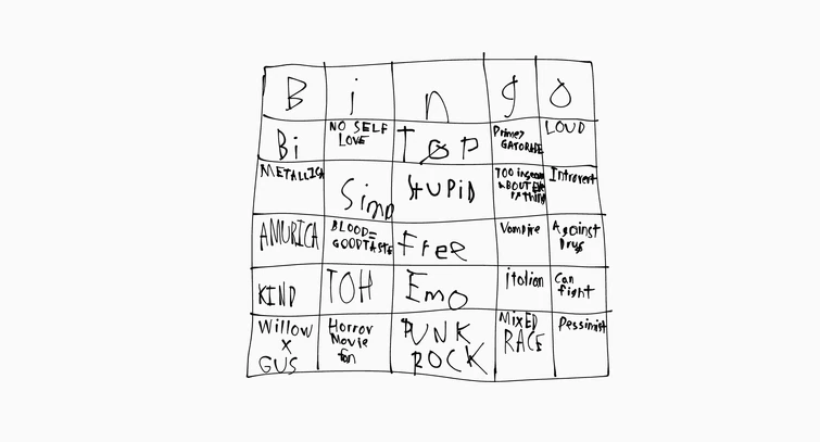 Me bingo | Fandom