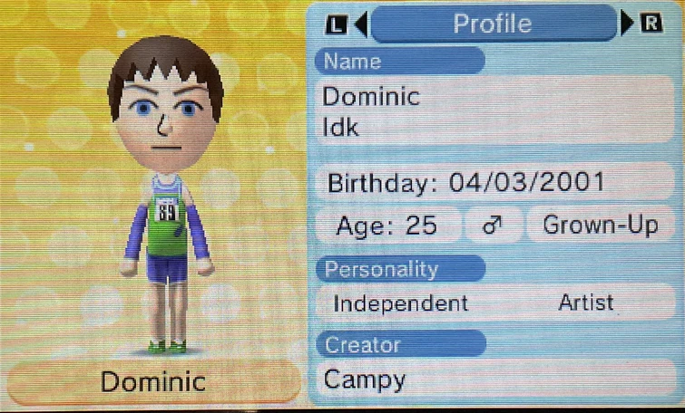 Here are all the Miis from this previous person playthrough has: | Fandom