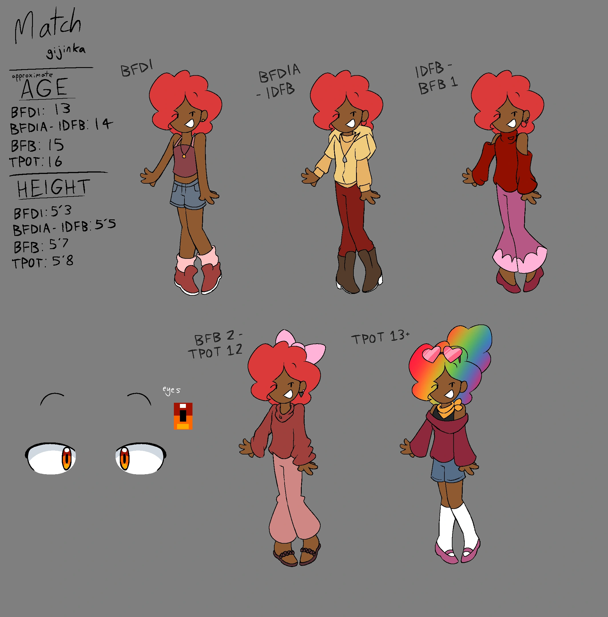 gijinka ref 5 - Match | Fandom