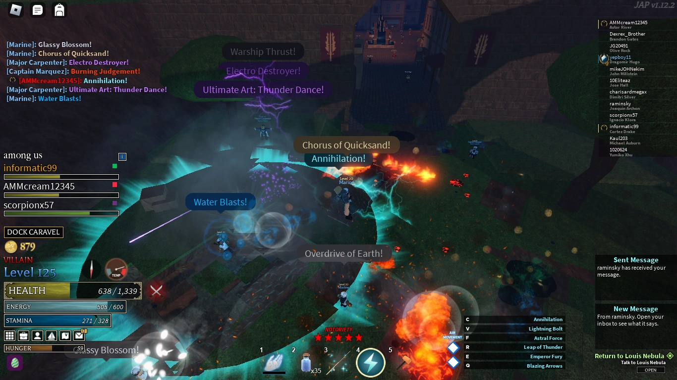 A dance of fire and water.. and lightning.. and sand and... earth ...