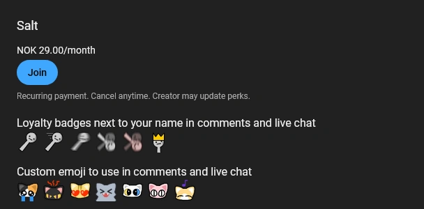 the emoticons thingy is for when you're a member of ho salt's yt ...