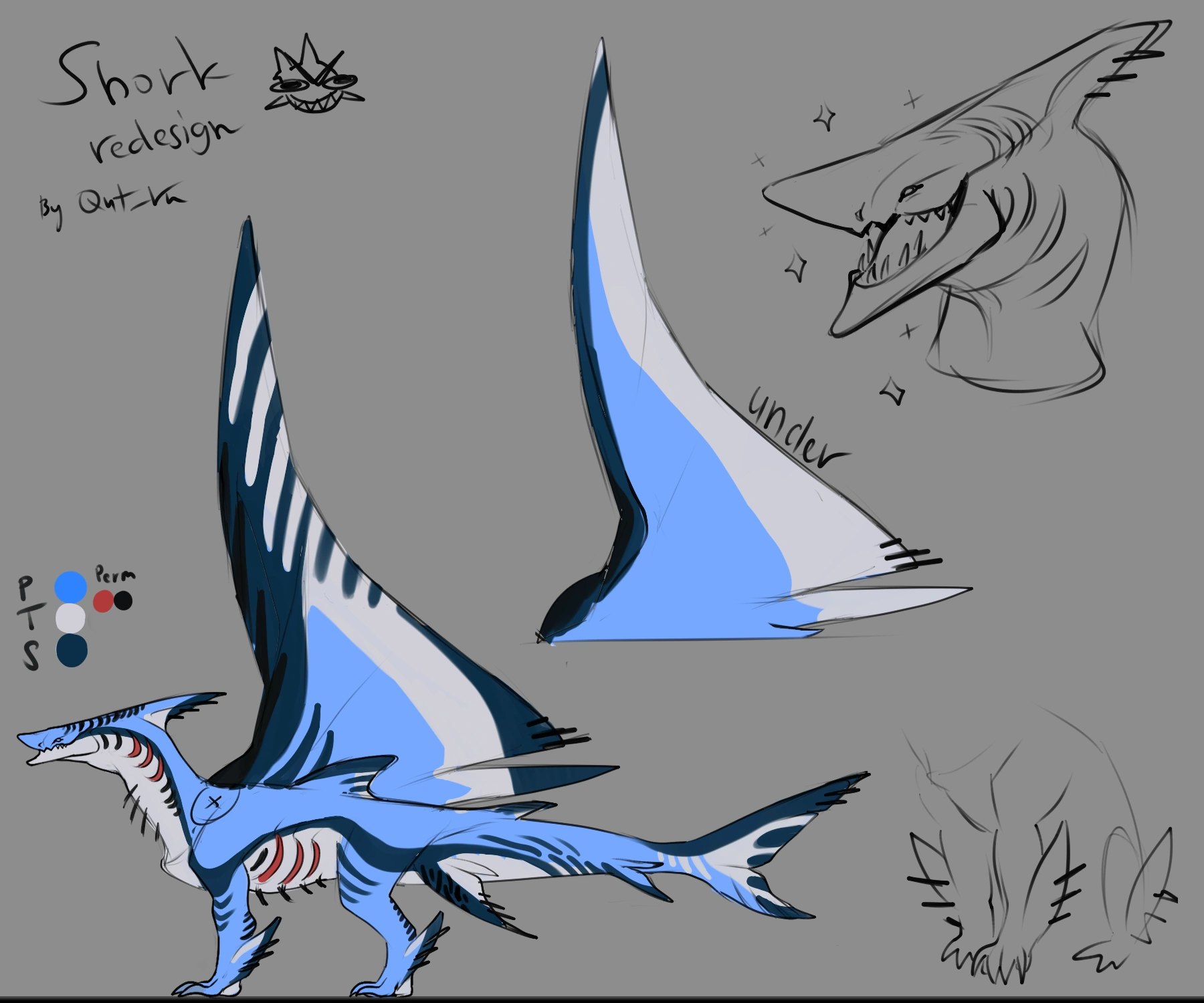 My krekiz / shark redesign! | Fandom