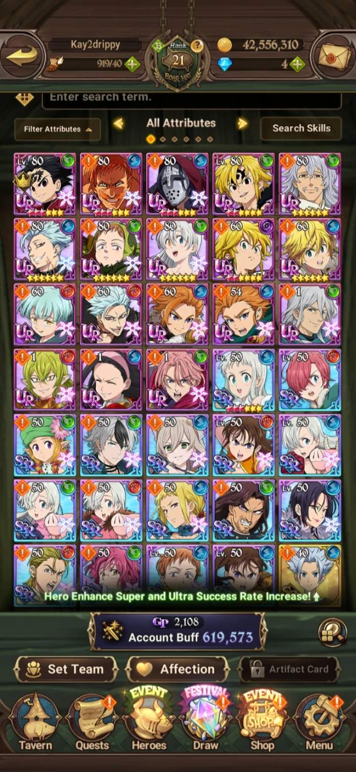 I been playing 7ds Grand cross for a week, is this good progression ...