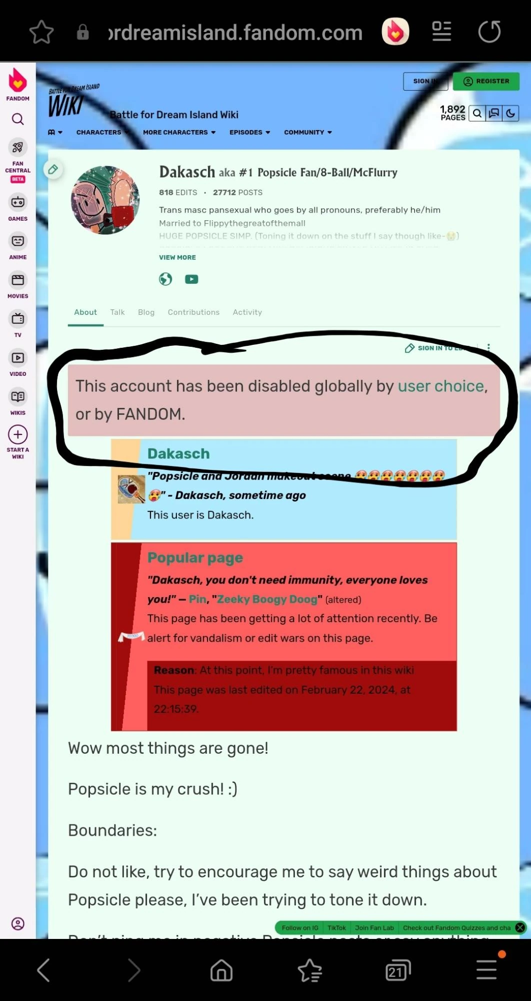 DaKaScH gOt GlObAlLeD | Fandom