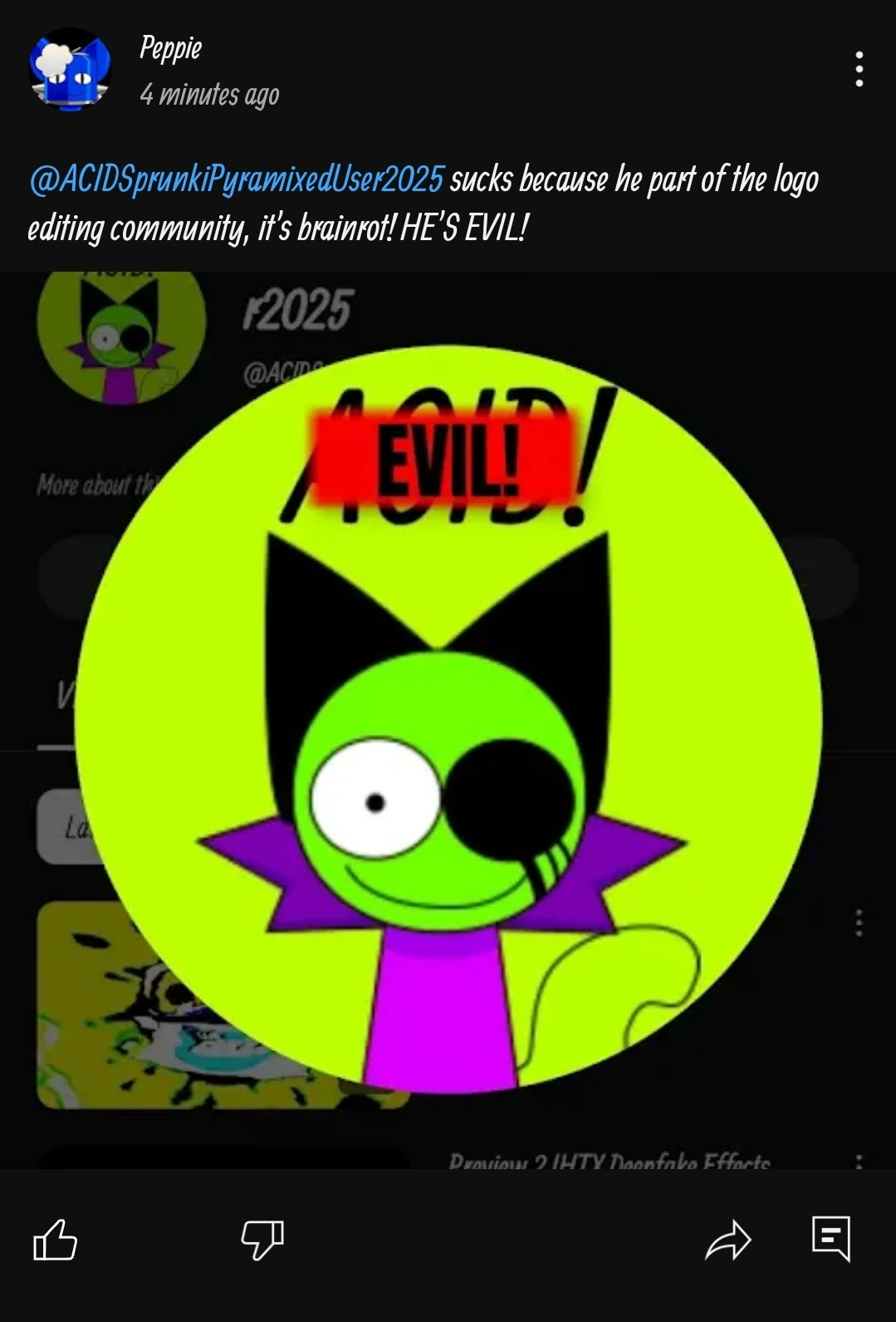 Well this is not nice, tbh. Peppie is really mean. | Fandom