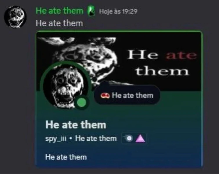 he ate them | Fandom