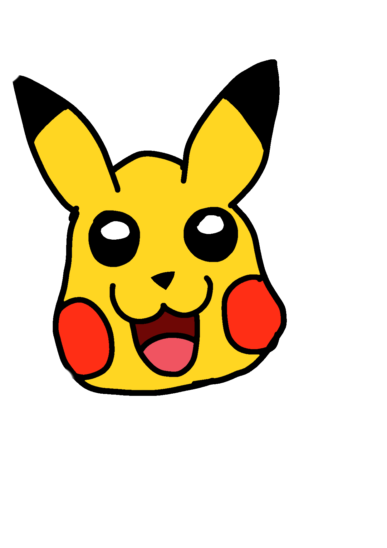 My simple digital drawing of Pikachu's head | Fandom