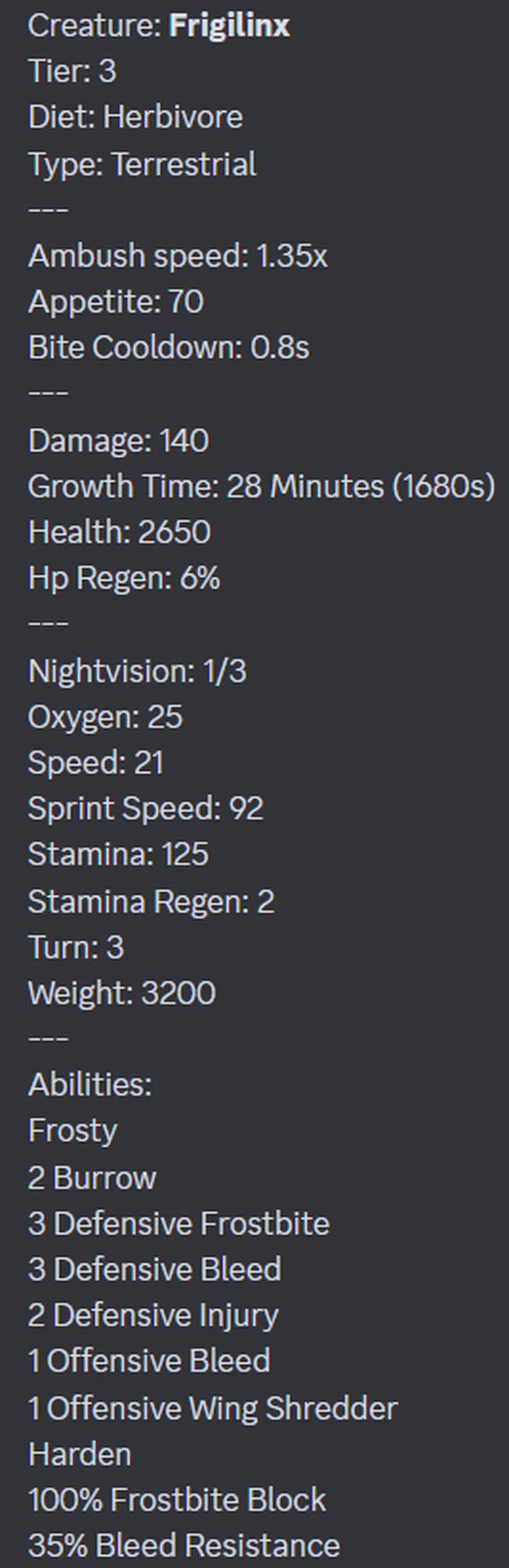 Pls give some frigilinx stats | Fandom