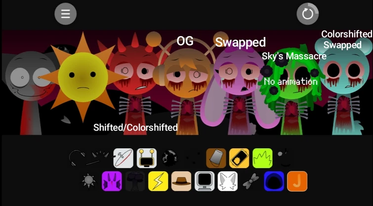 "References" to swap/shift mods in treatments, but in their swapped ...